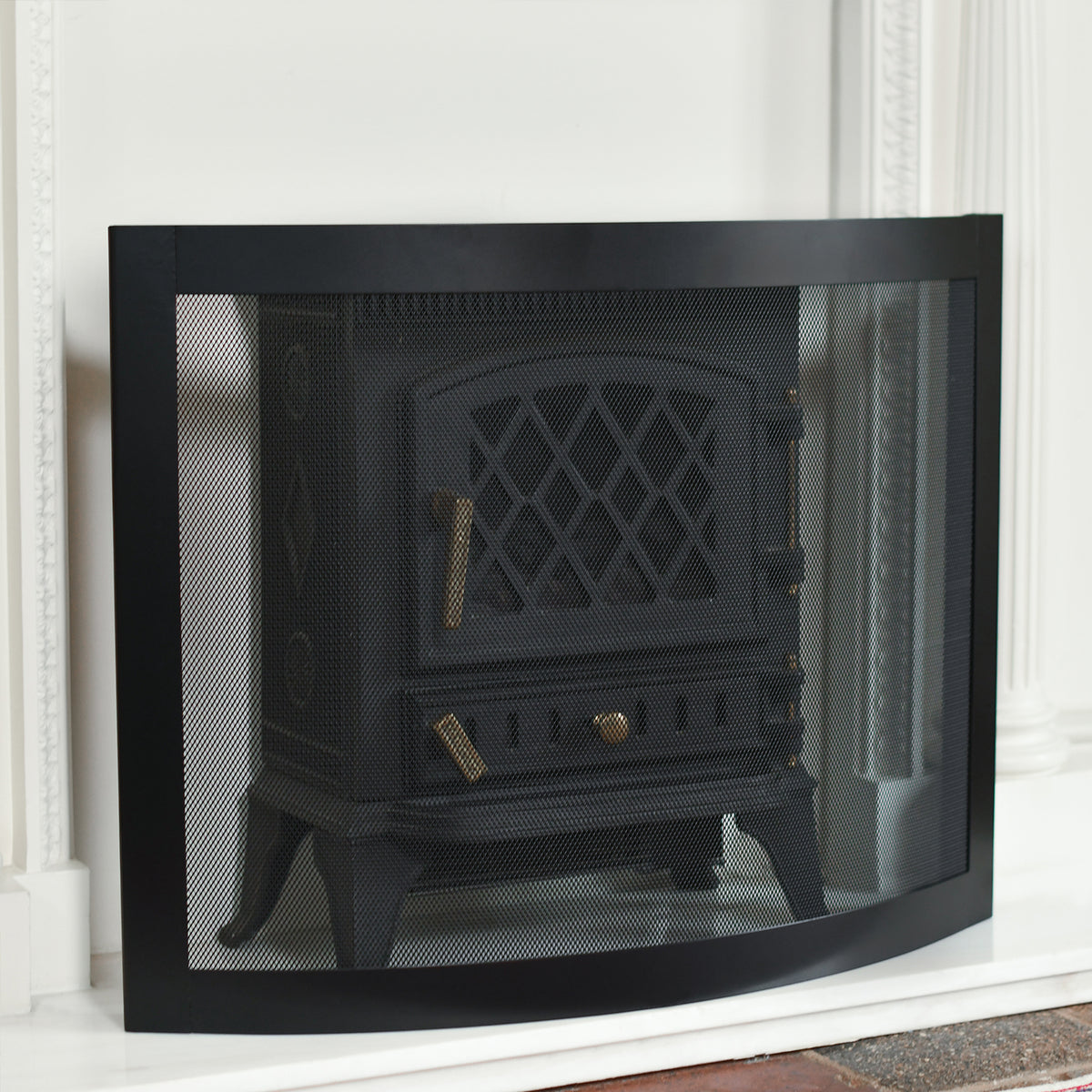 'Remus' Curved Contempoary Fire Guard - Available In Bespoke Sizes– The ...
